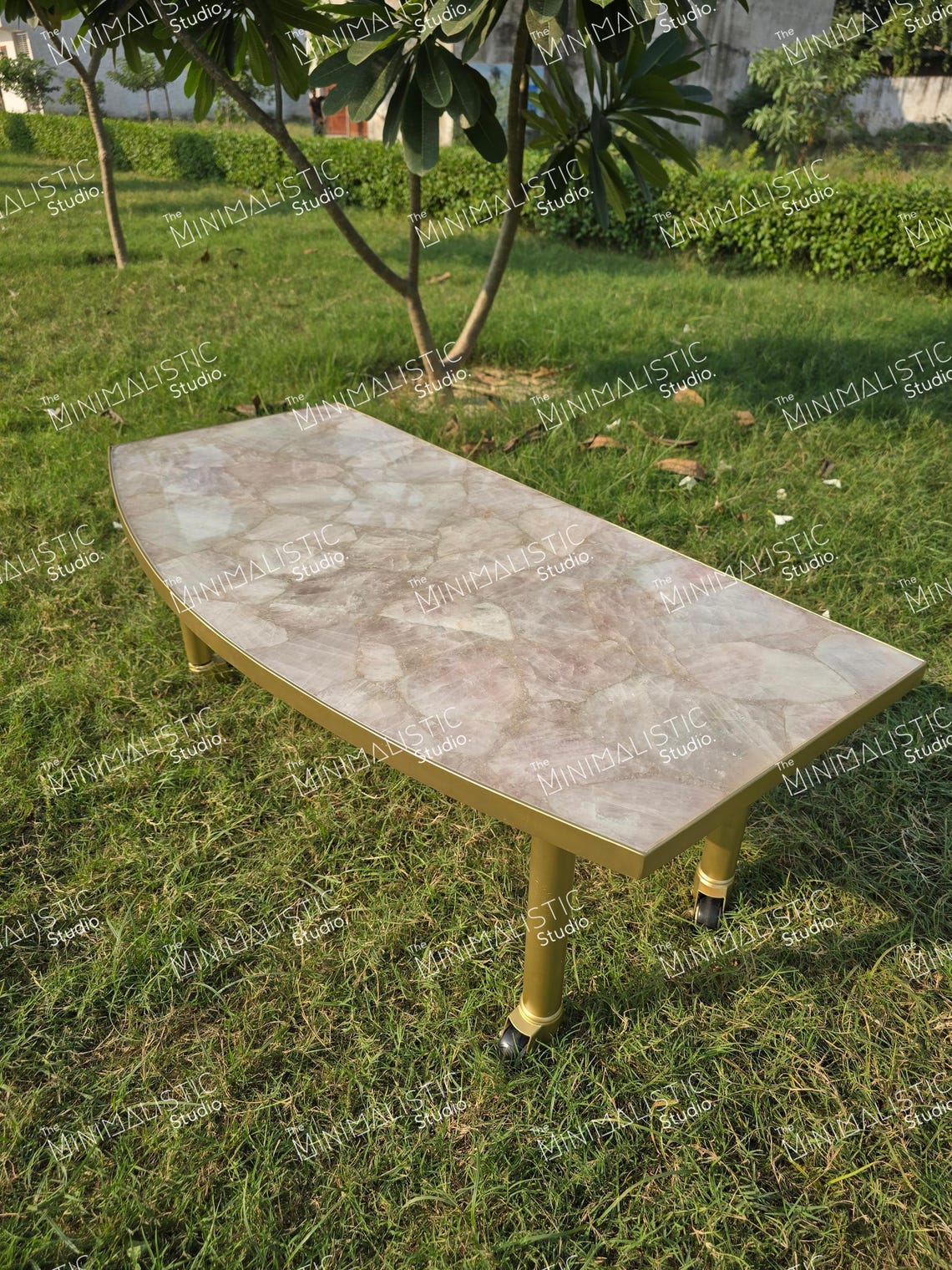 Rose Quartz Dining Table Top | Custom Coffee Table - Etsy