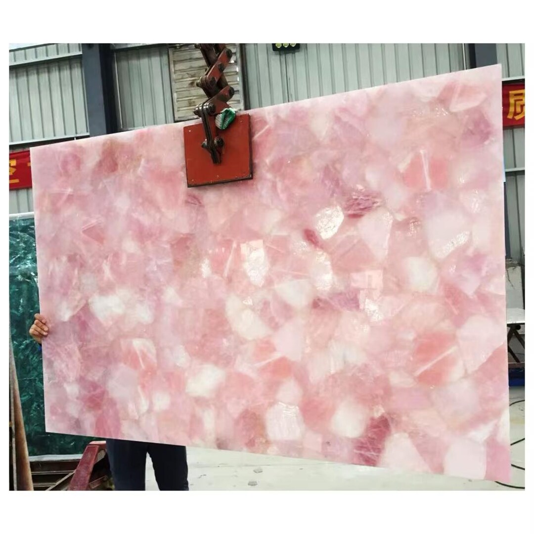 Dark Pink Rose Quartz Slab | Customizable Countertop - Etsy