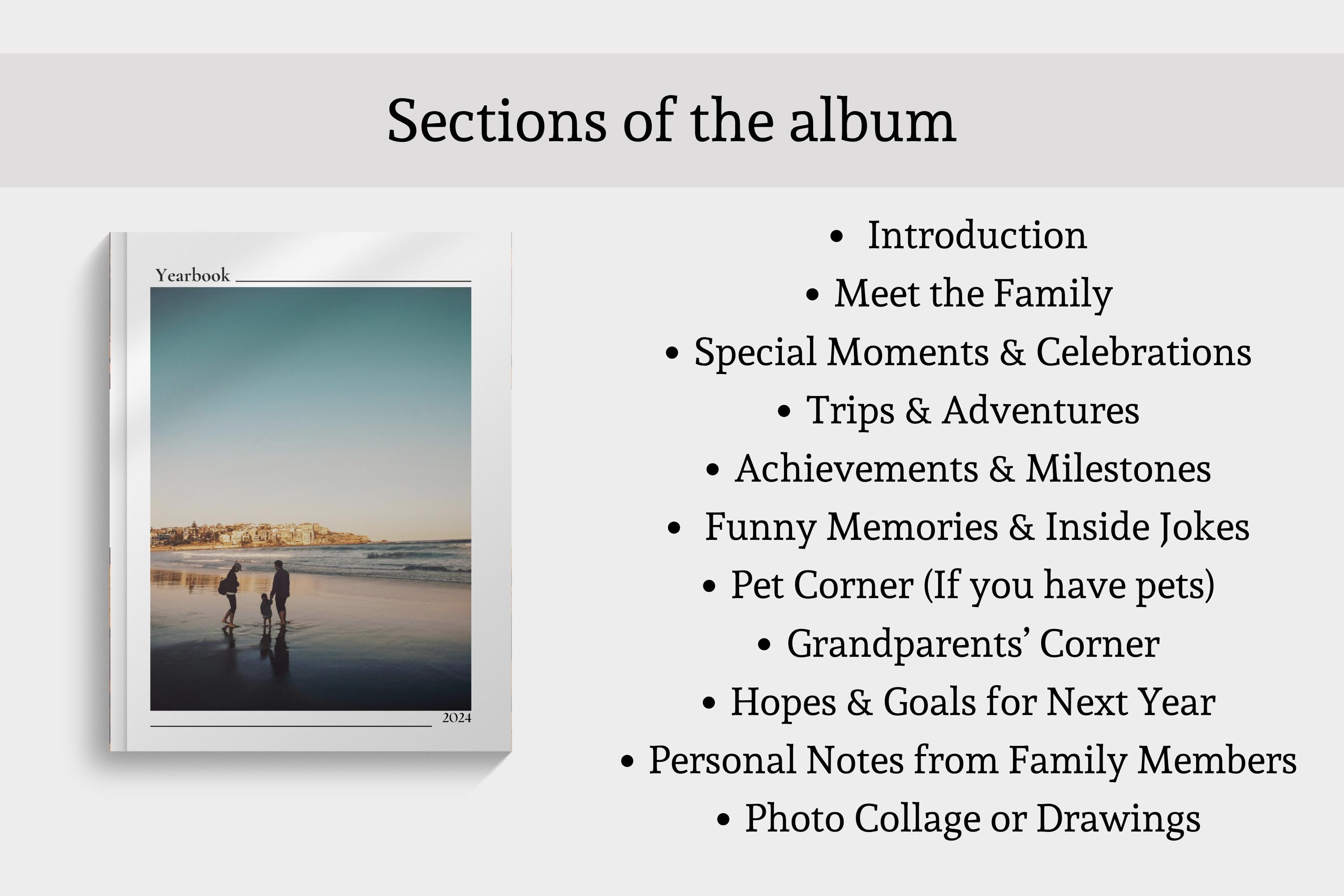 Family Photo Magazine Template | Printable Annual Memory Book | Family ...