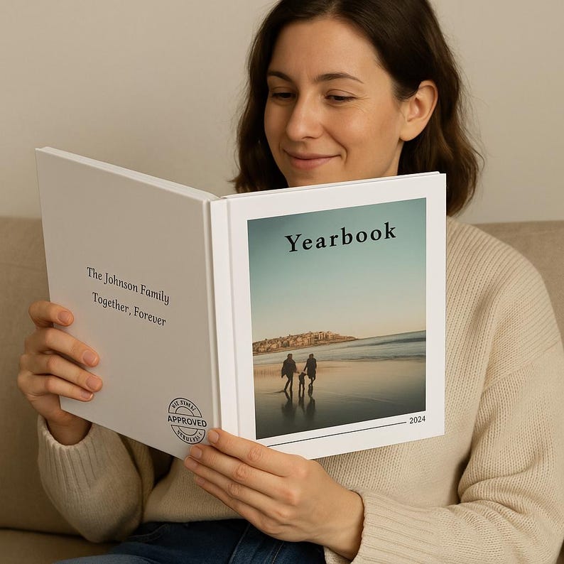 Customizable Family Photo Album Magazine Template for Canva - Printable ...