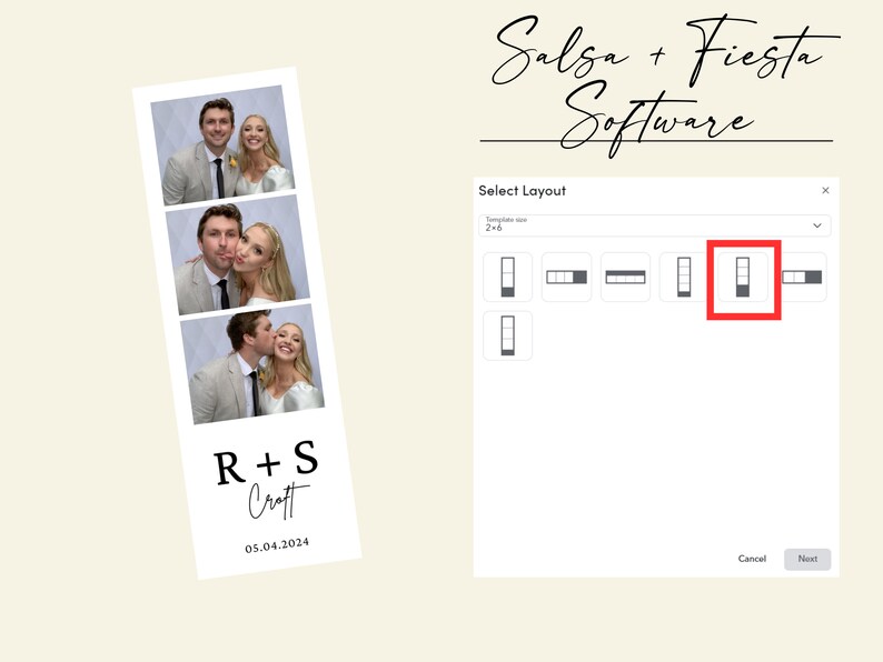 Wedding Photo Booth Template Minimalist Black and White Elegant Salsa ...