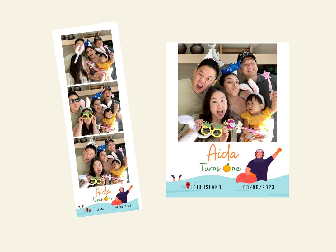 Swimming Party Photo Booth Template Baby Shower, Birthday, Ocean Theme ...