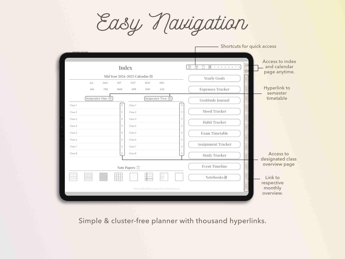 2024 2025 Academic Planner, Minimalist Student Planner, Study Schedule ...