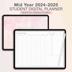 2024 2025 Academic Planner, Minimalist Student Planner, Study Schedule ...