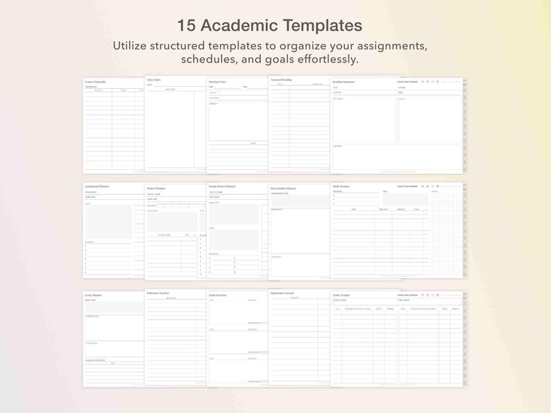 2024 2025 Academic Planner, Minimalist Student Planner, Study Schedule ...