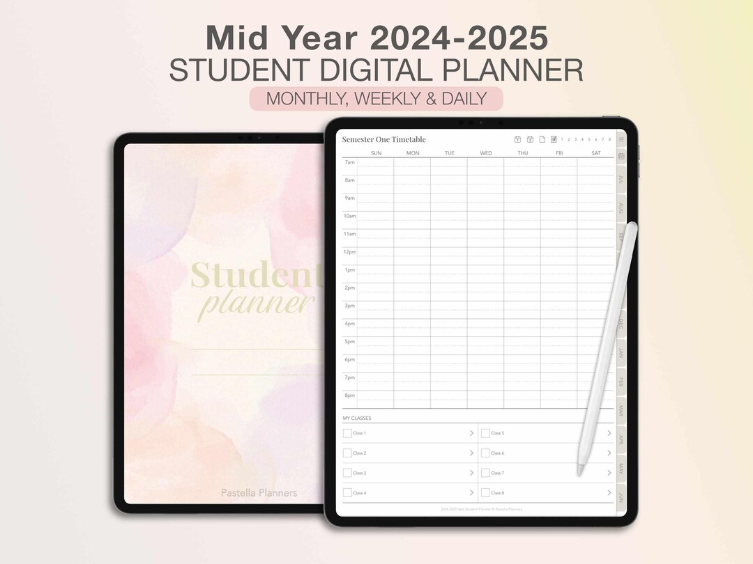 2024 2025 Academic Planner, Minimalist Student Planner, Study Schedule ...
