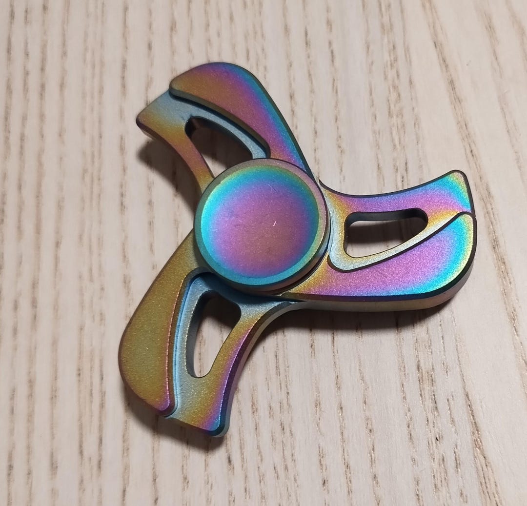 Heavyweight Metal Rainbow Fidget Spinner - Etsy