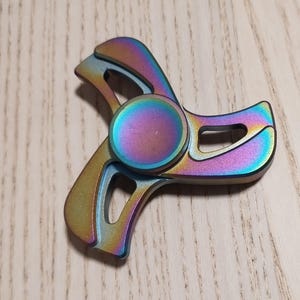 Heavyweight Metal Rainbow Fidget Spinner - Etsy