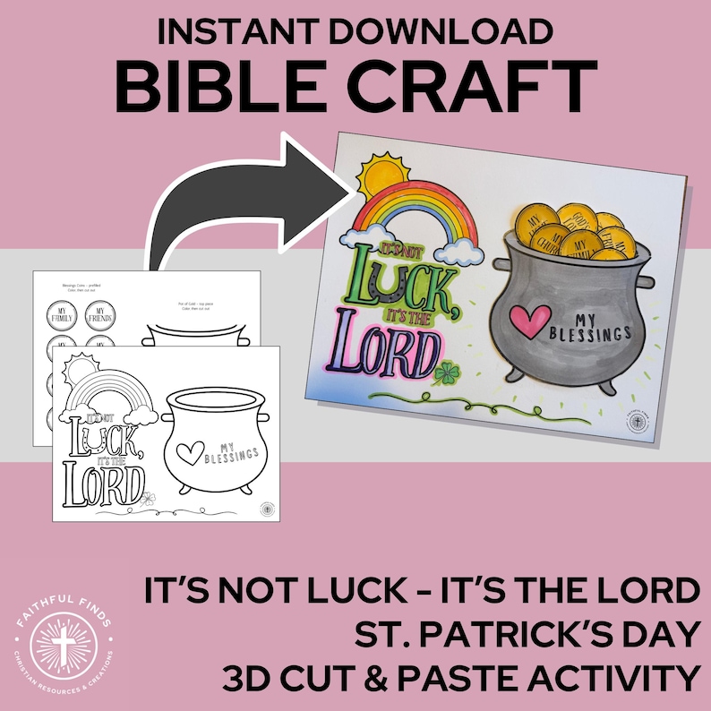 Bible Craft Pot of Gold | St. Patrick's Day | Sunday School Homeschool ...