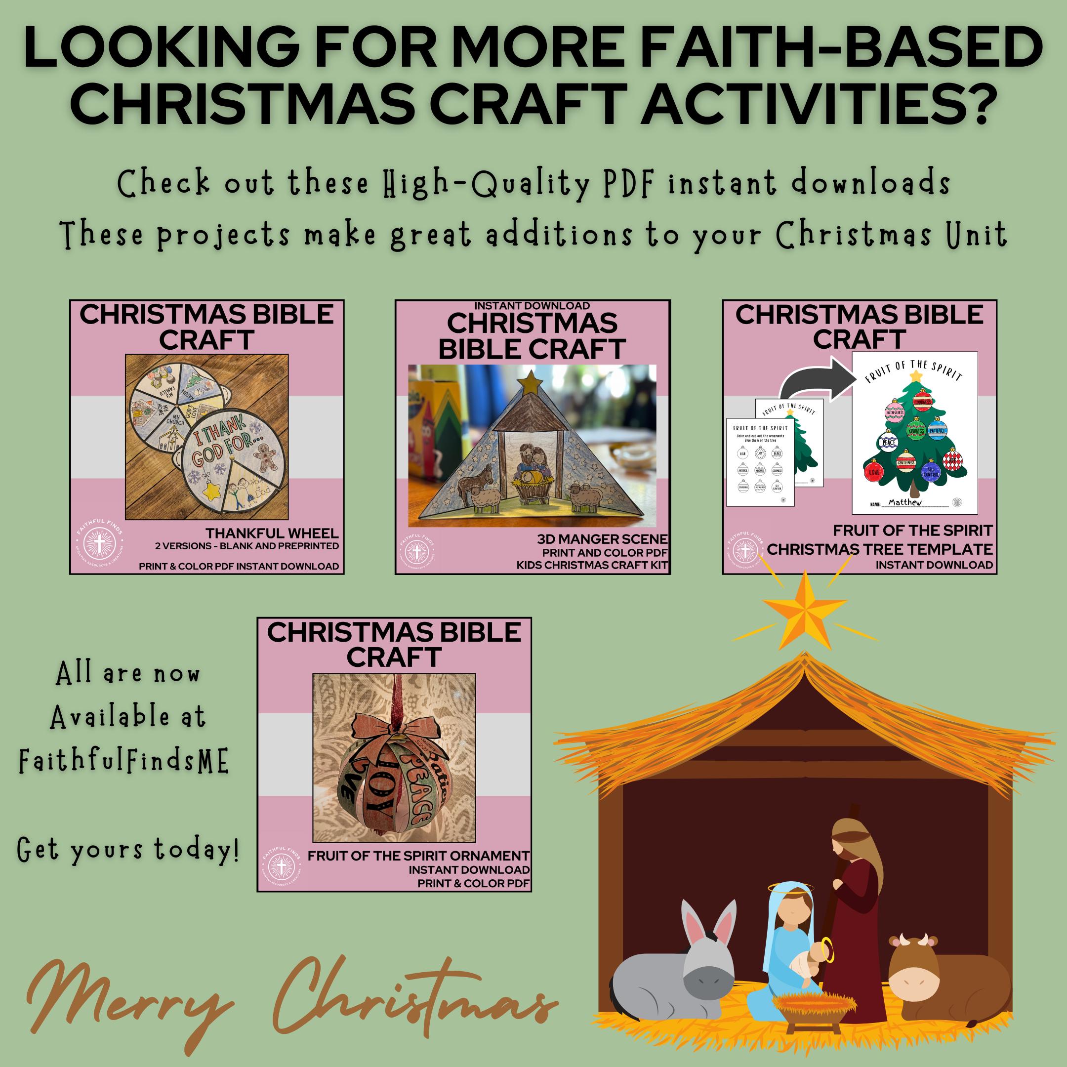 Christmas Bible Craft Light String Garland | Christian Kids' Sunday ...