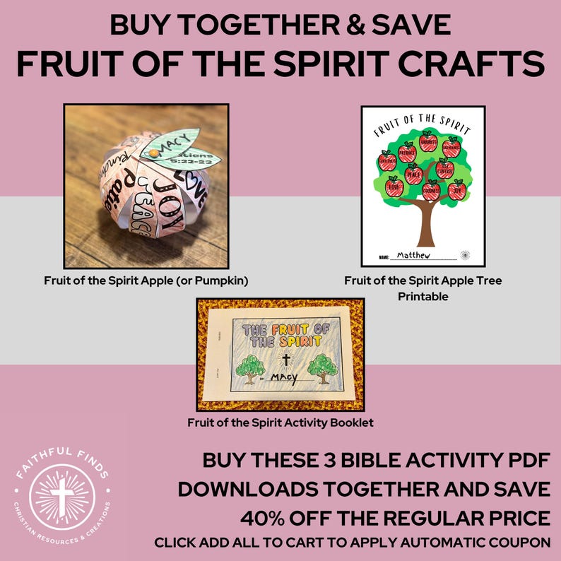 Fruit of the Spirit Apple Tree | Sunday School Homeschool VBS Activity ...