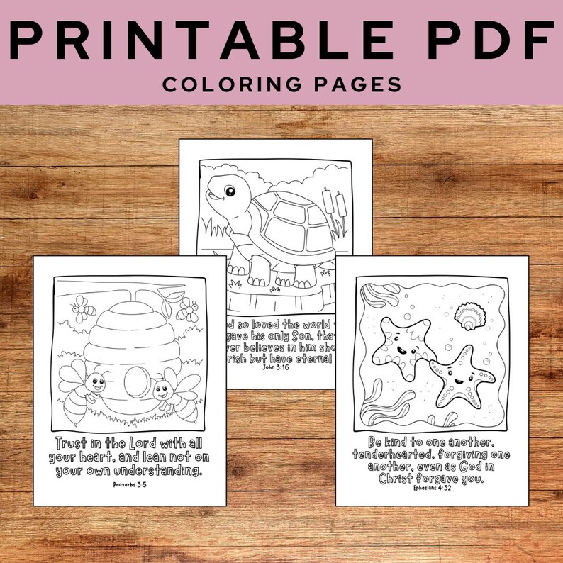 Christian Kids' Coloring Pages | Bible Verse | Sunday School Homeschool ...