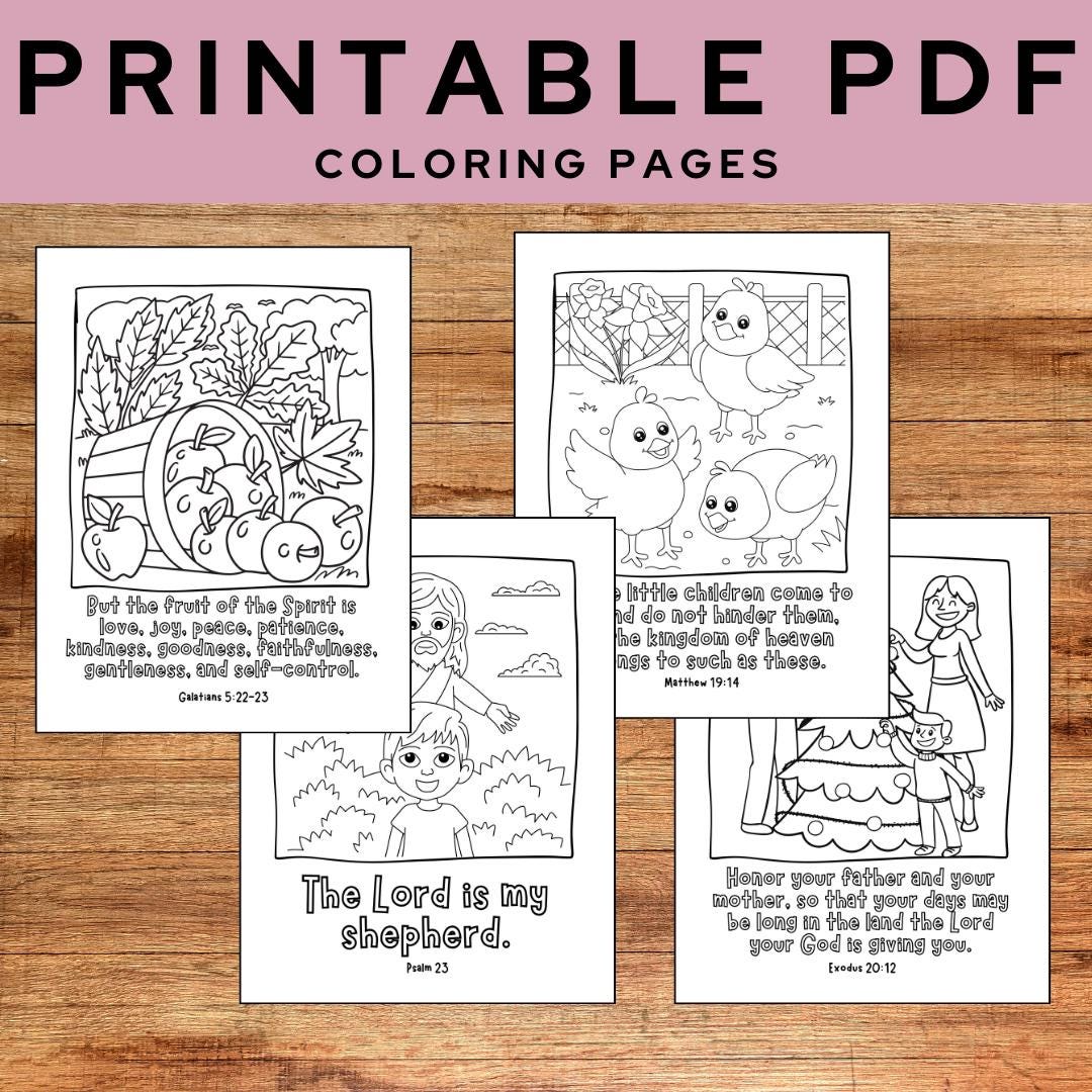 Christian Kids' Coloring Pages | Bible Verse | Sunday School Homeschool ...