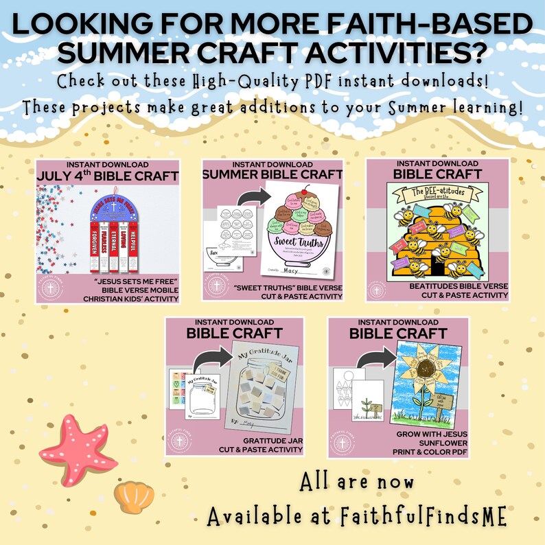 7 Days of Creation Bible Craft | Sunday School Homeschool VBS Activity ...