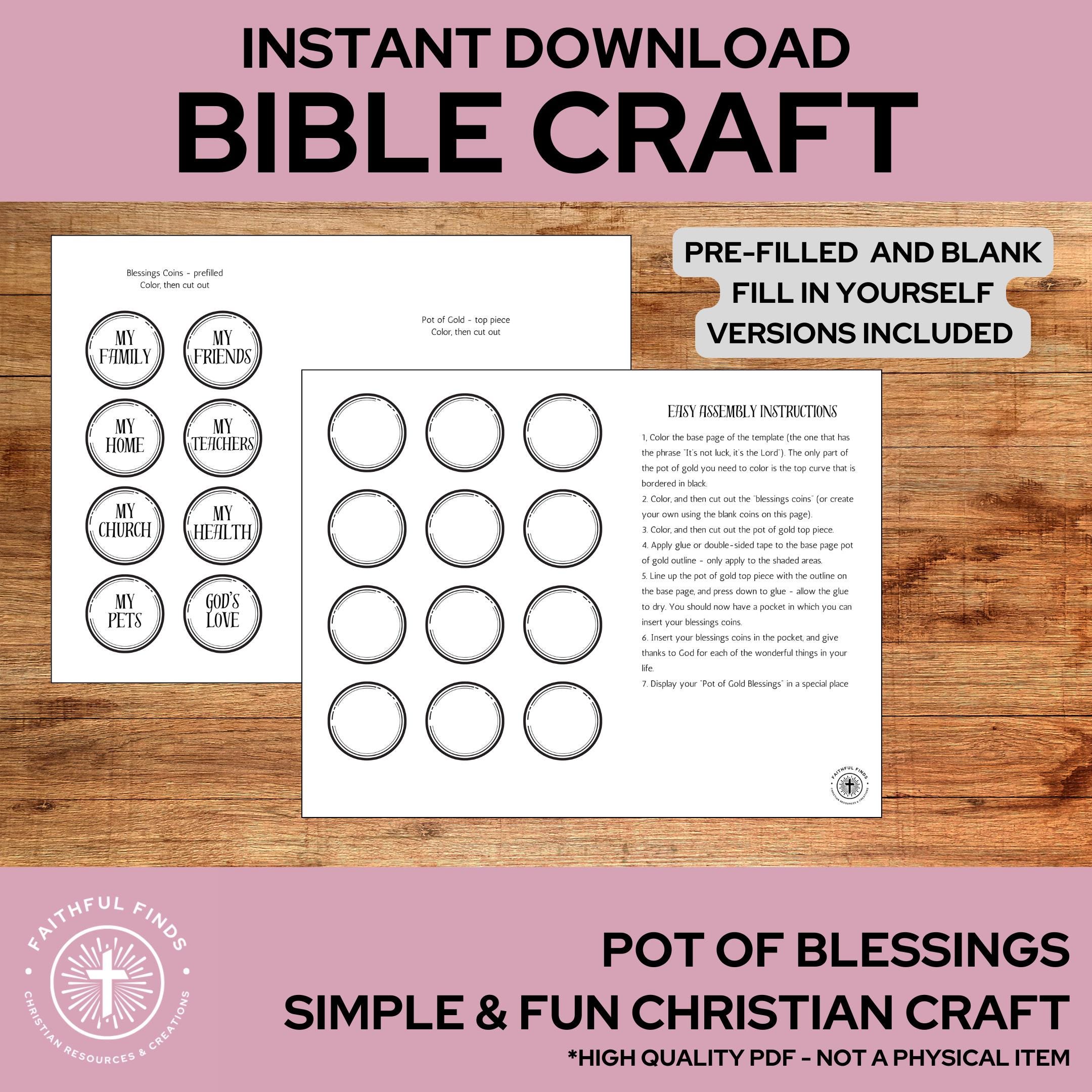 Bible Craft Pot of Gold | St. Patrick's Day | Sunday School Homeschool ...