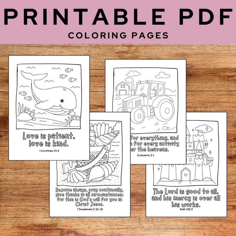 Christian Kids' Coloring Pages | Bible Verse | Sunday School Homeschool ...