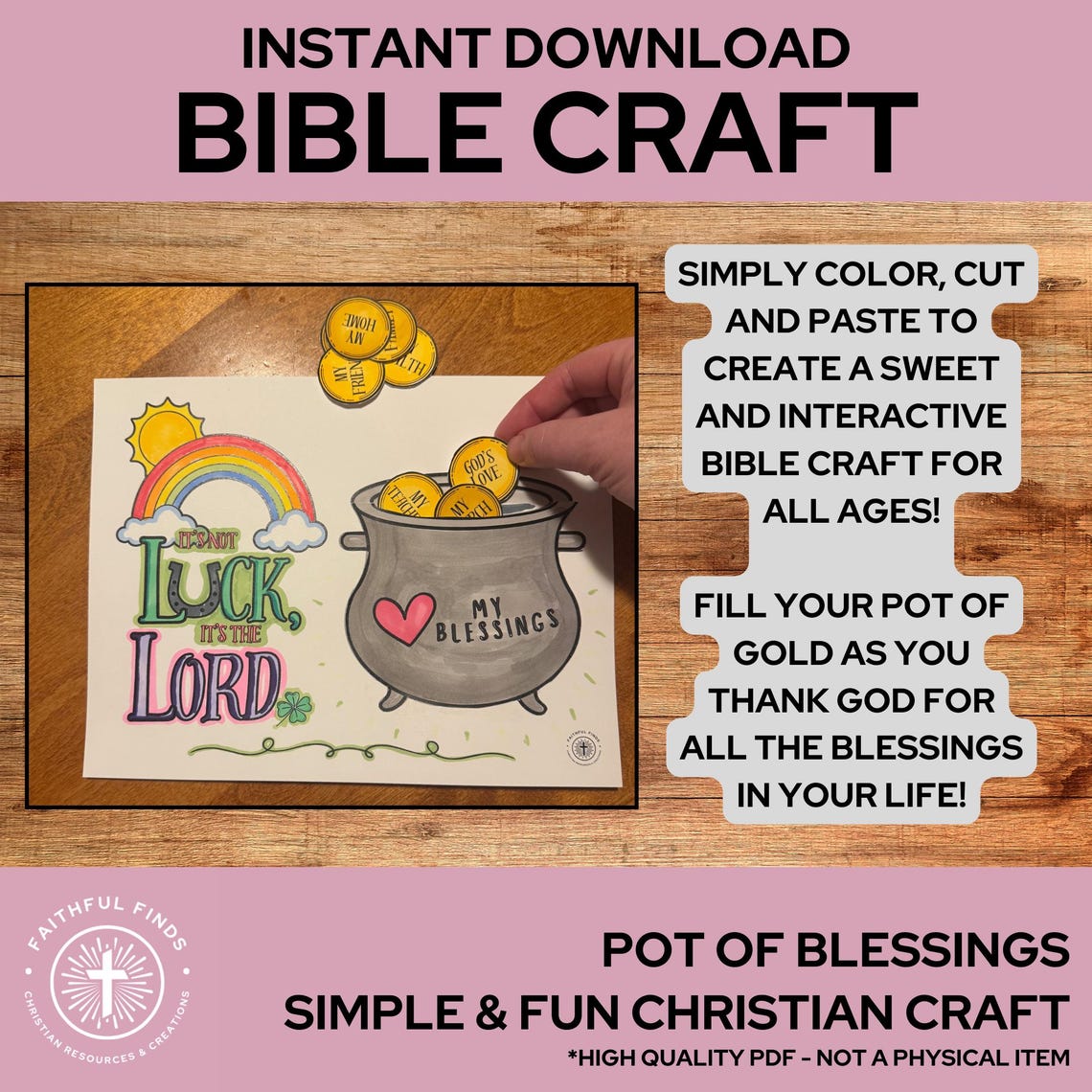 Bible Craft Pot of Gold | St. Patrick's Day | Sunday School Homeschool ...