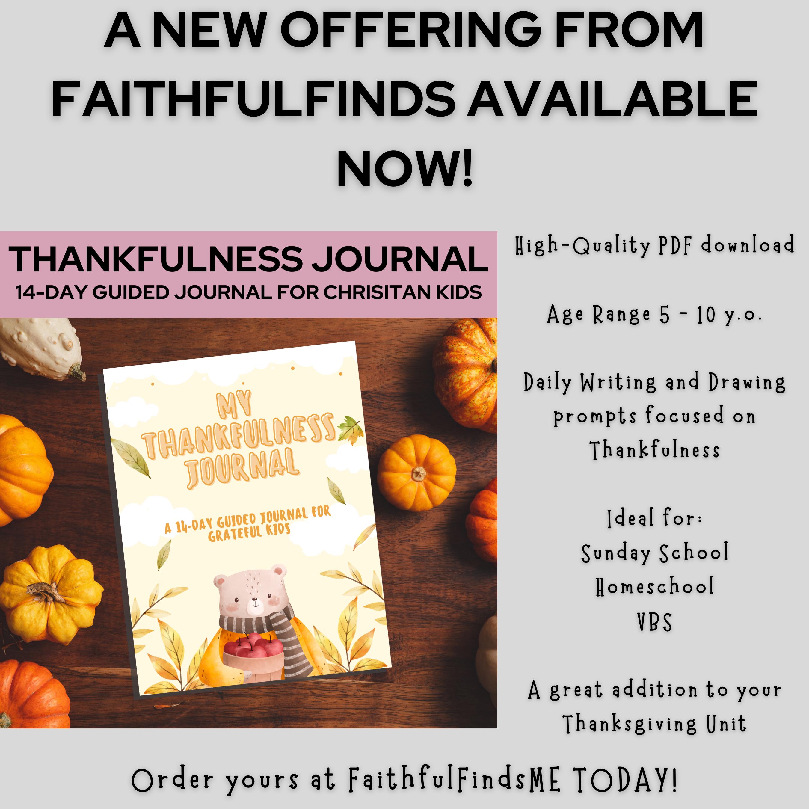 Christian Kids' Thanksgiving Activity Booklet Bible Craft PDF Coloring ...