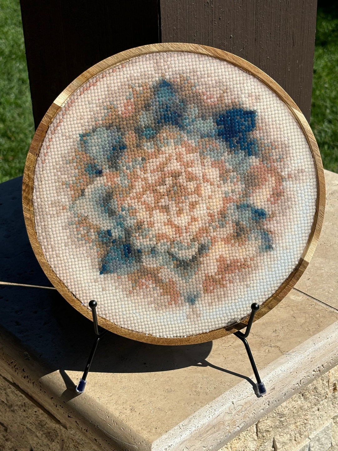 Lazy Susan Tray Mosaic, Resin and Acacia Wood Mandala 11.5 - Etsy