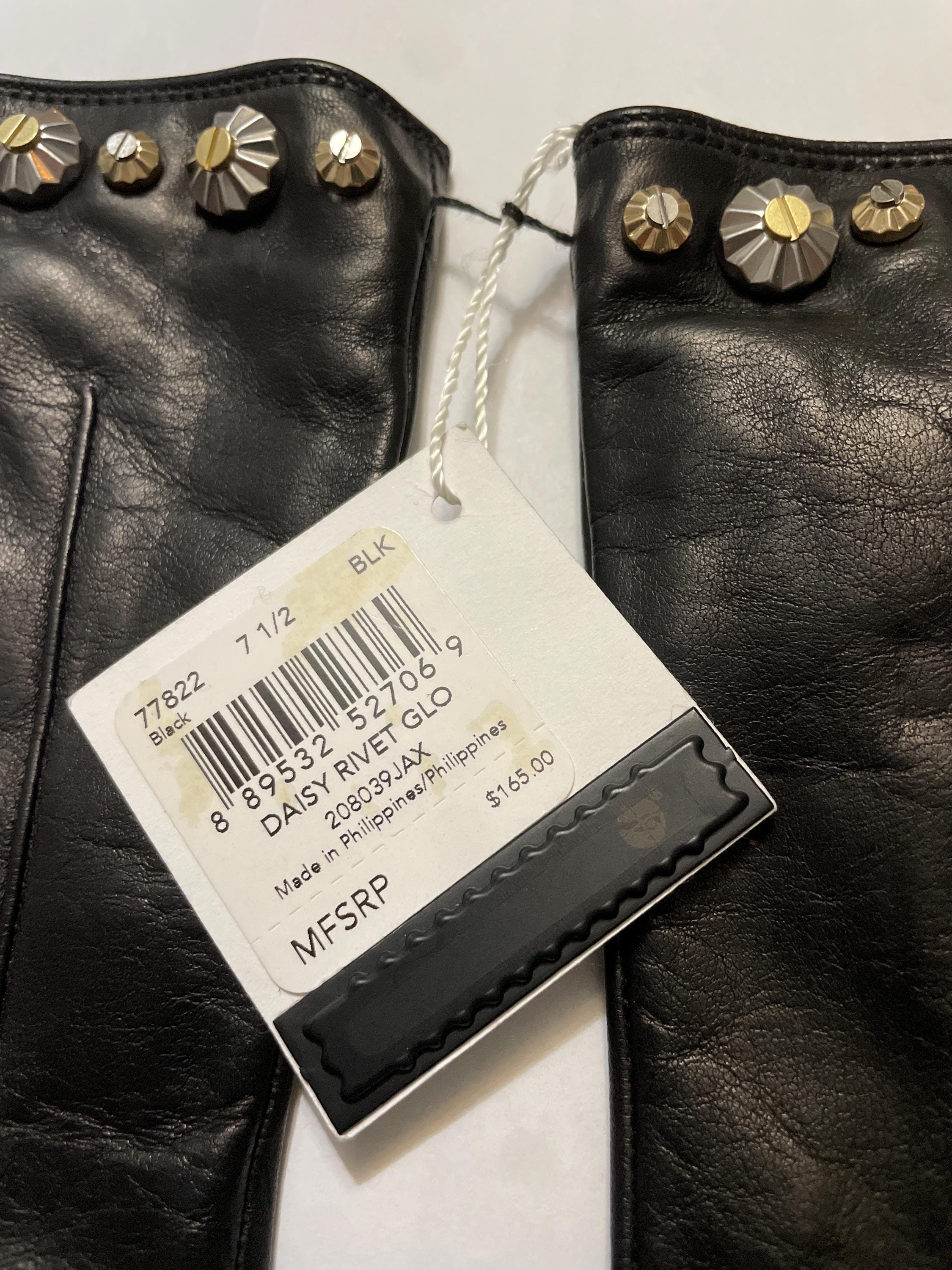 165 NEW Women's Coach Daisy Rivet Leather Gloves Size 71/2 - Etsy