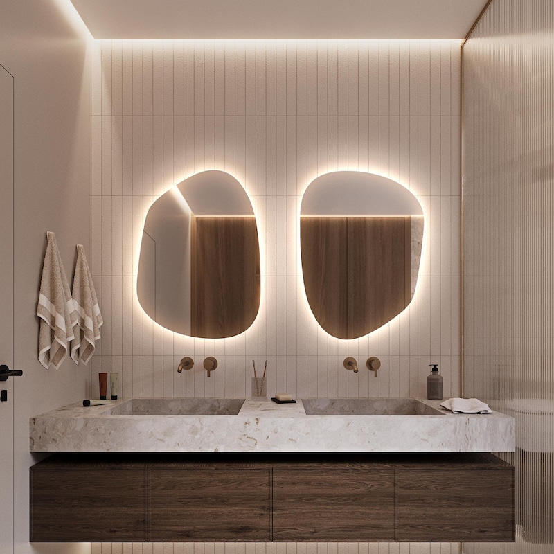 Hanging Lighted Mirror - Etsy