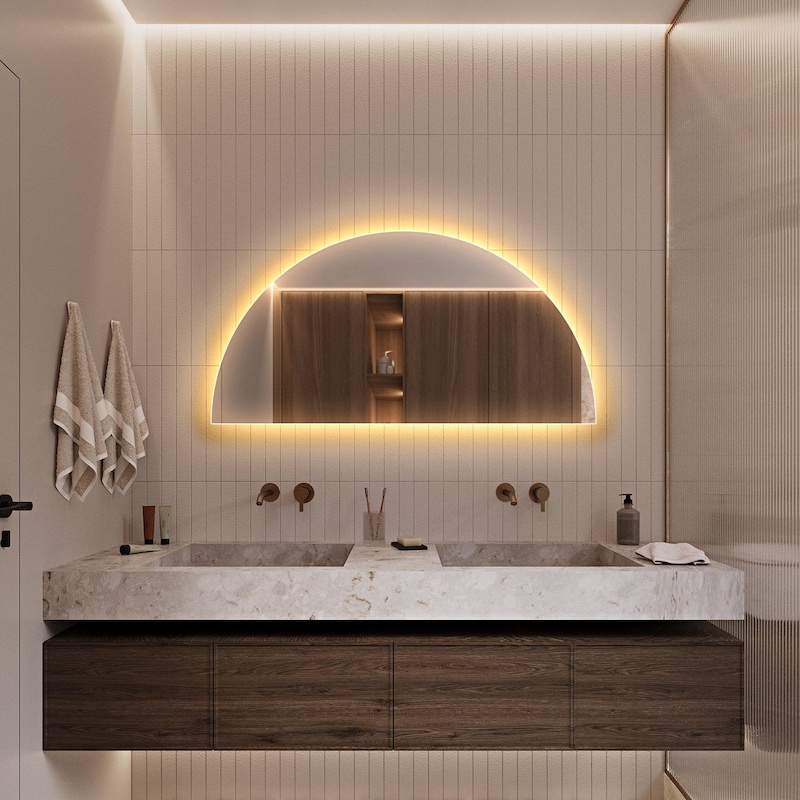 Half Moon Mirror - Etsy