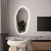Irregular Mirror With Led Lights, Asymmetrical Lighted Mirror, Led ...