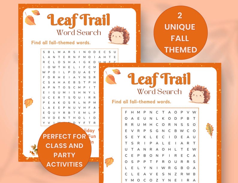 Autumn Word Search | Fall Printables | Word Search Game | Fall Activity ...