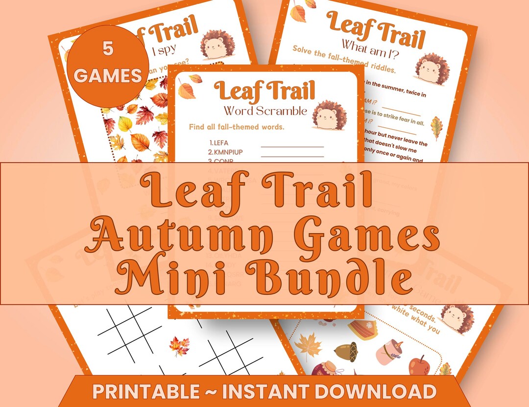 Autumn Games Mini Bundle | Fall Printables | Autumn Worksheet | Fall ...