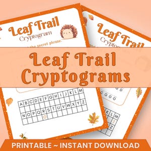 Autumn Cryptograms | Fall Printables | Cryptogram Game | Fall Activity ...