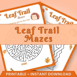 Autumn Mazes | Fall Printables | Maze Game | Fall Activity Sheet ...