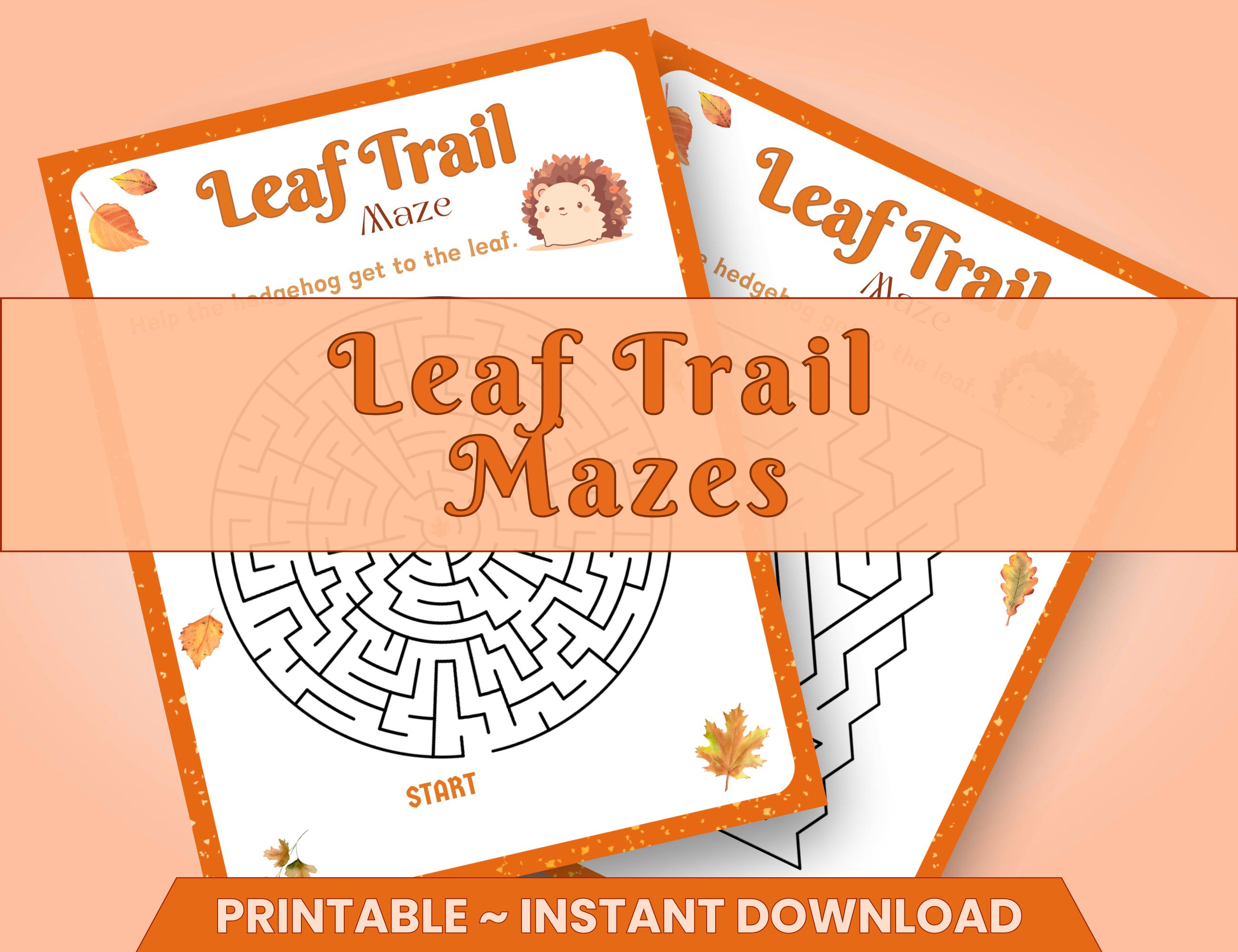 Autumn Mazes | Fall Printables | Maze Game | Fall Activity Sheet ...