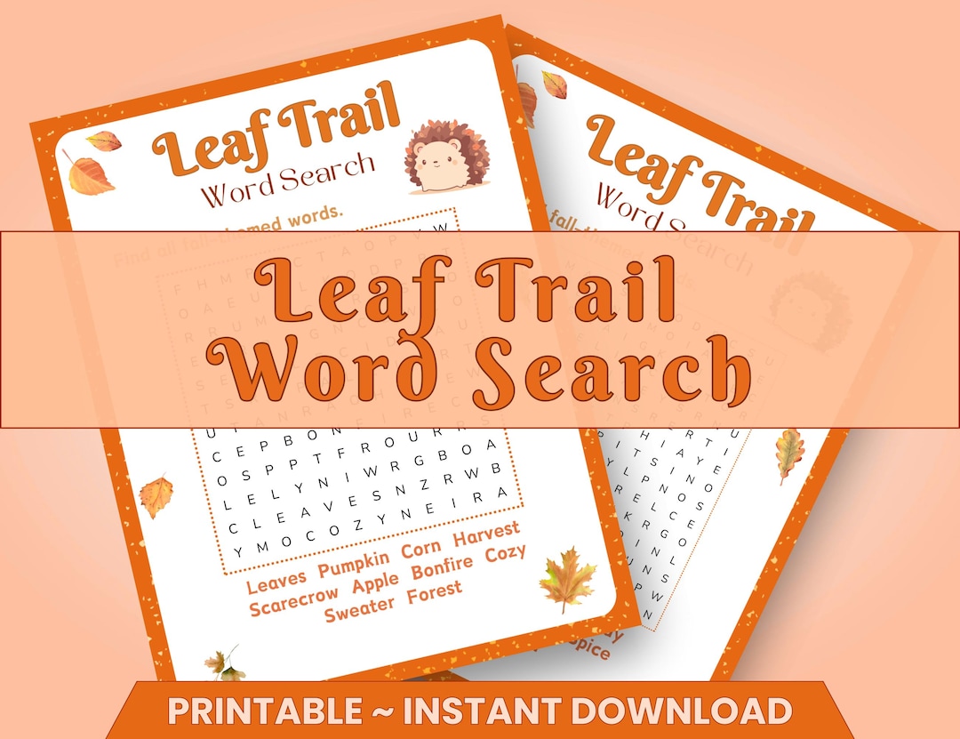 Autumn Word Search | Fall Printables | Word Search Game | Fall Activity ...
