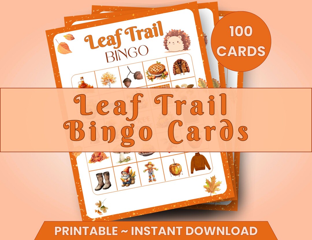 100 Autumn Bingo Cards | Fall Bingo | Autumn Printable | Fall Activity ...