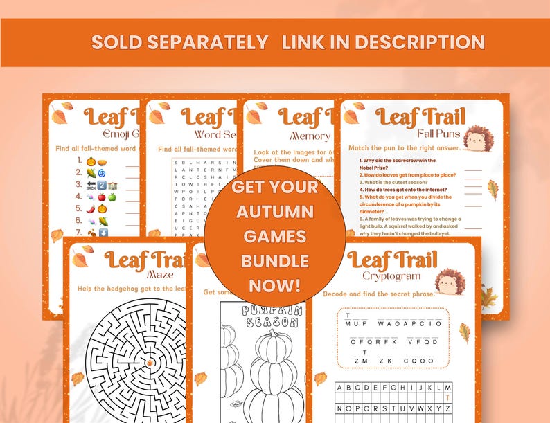 Autumn Crosswords | Fall Printables | Crossword Game | Fall Activity ...
