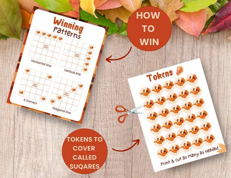 100 Thanksgiving Bingo Cards | Thanksgiving Picture Bingo | Autumn ...