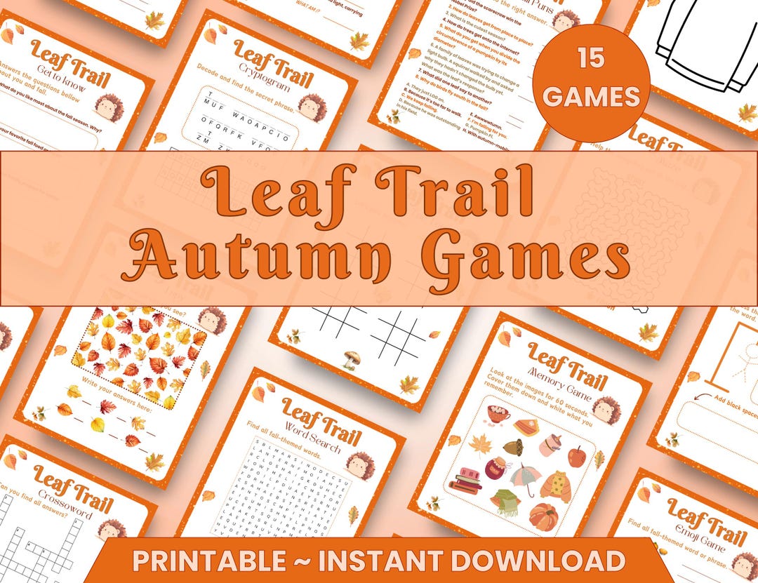 Autumn Games Bundle | Fall Printables | Autumn Worksheet | Fall ...