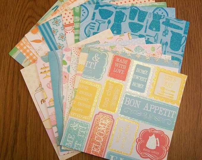 DCWV Nanas Kitchen Cardstock Pack... Scrapbooking... Card Making ...