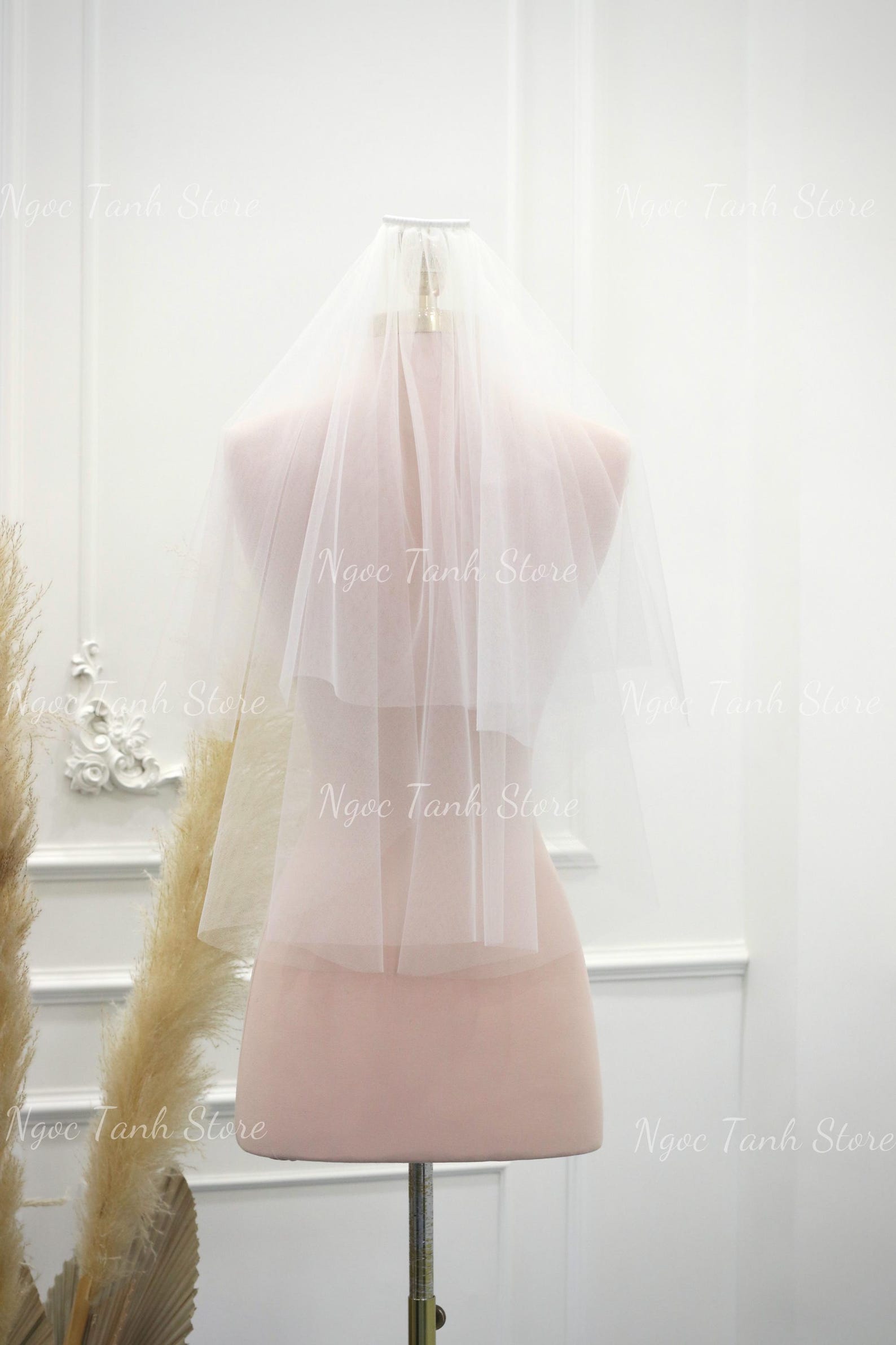 Short Two-tier Veils. Pearl Veils. Designer, Handmade Veils. Custom ...