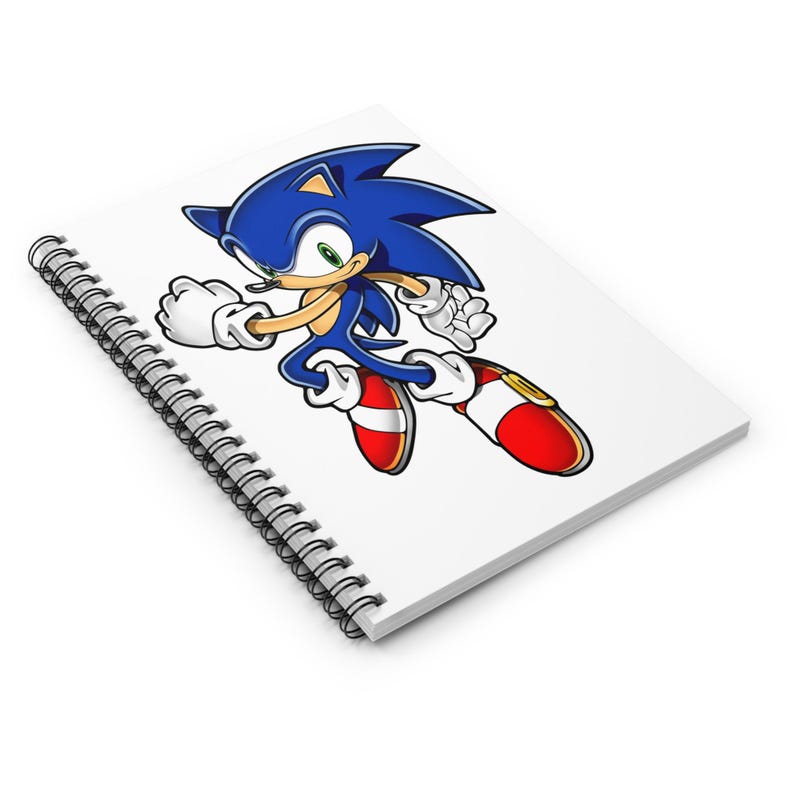 Sonic the Hedgehog Spiral Notebook, Fun Stationery Gift for Gamers ...