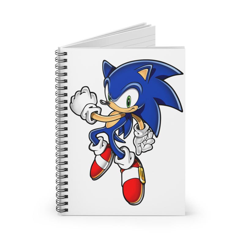 Sonic the Hedgehog Spiral Notebook, Fun Stationery Gift for Gamers ...