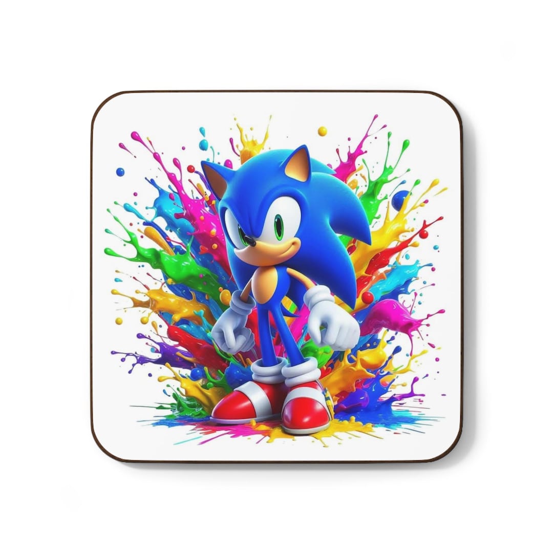 Sonic the Hedgehog Coaster Set, Colorful Video Game Coasters for Gamers ...
