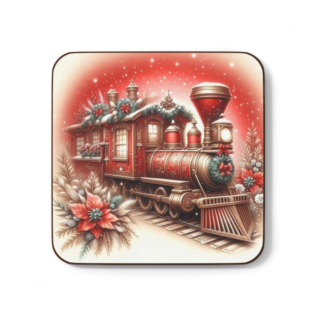 Vintage Christmas Train Coaster | Holiday Decor, Table Accessories ...
