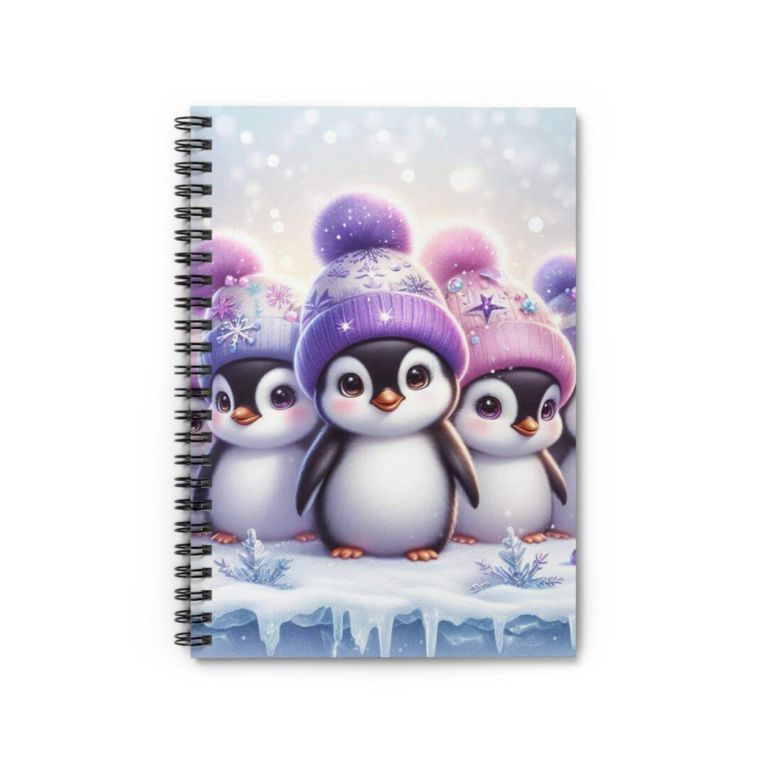 Adorable Penguin Spiral Notebook - Winter Wonderland, Cute Gift for ...