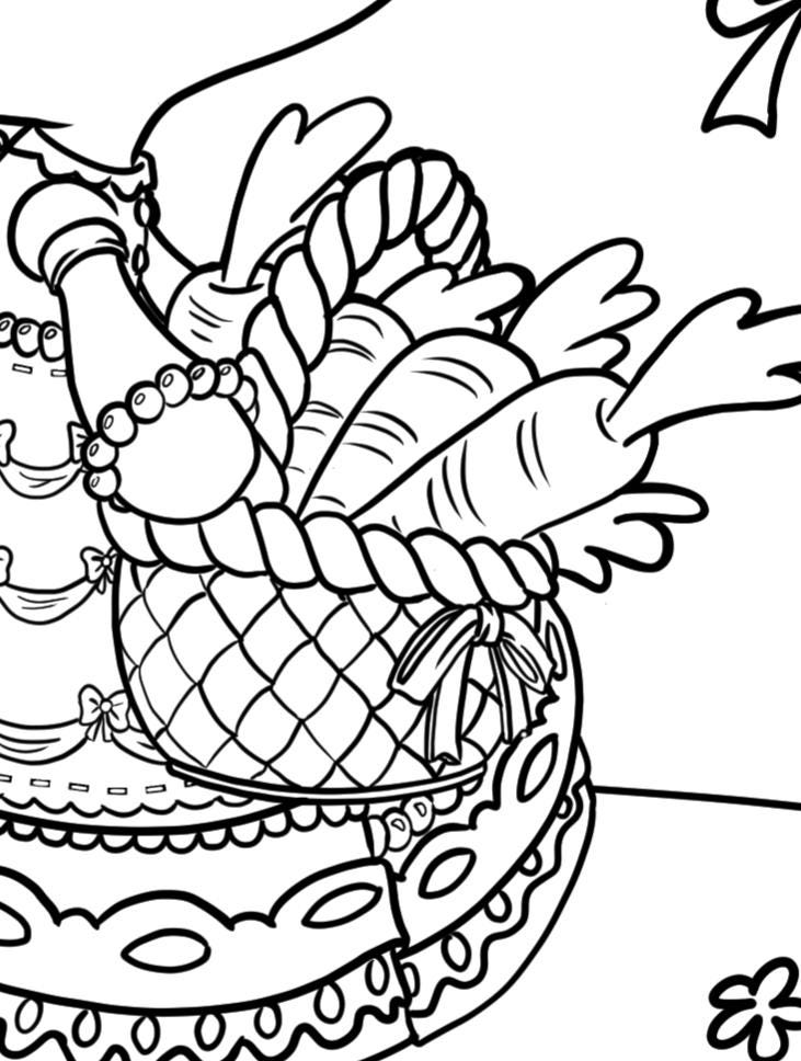 Fancy Bunny Coloring Page - Etsy