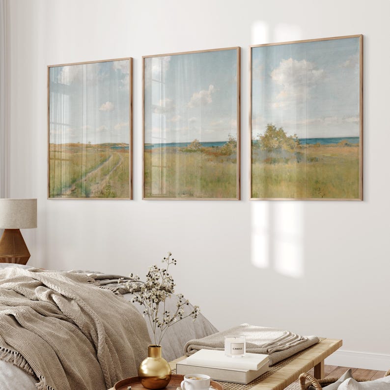 3-piece Nature Painting Set | Modern Farmhouse Art Set | vintage ...