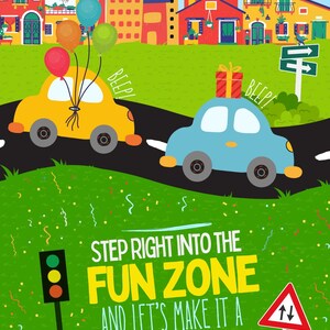 Cartoon Car-themed Birthday Invitation Video – Digital MP4 Download - Etsy