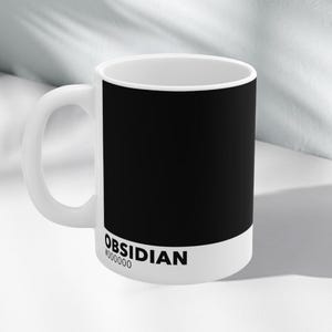 Obsidian Color Palette Ceramic Coffee Mug Modern Art Deco Black Glass ...