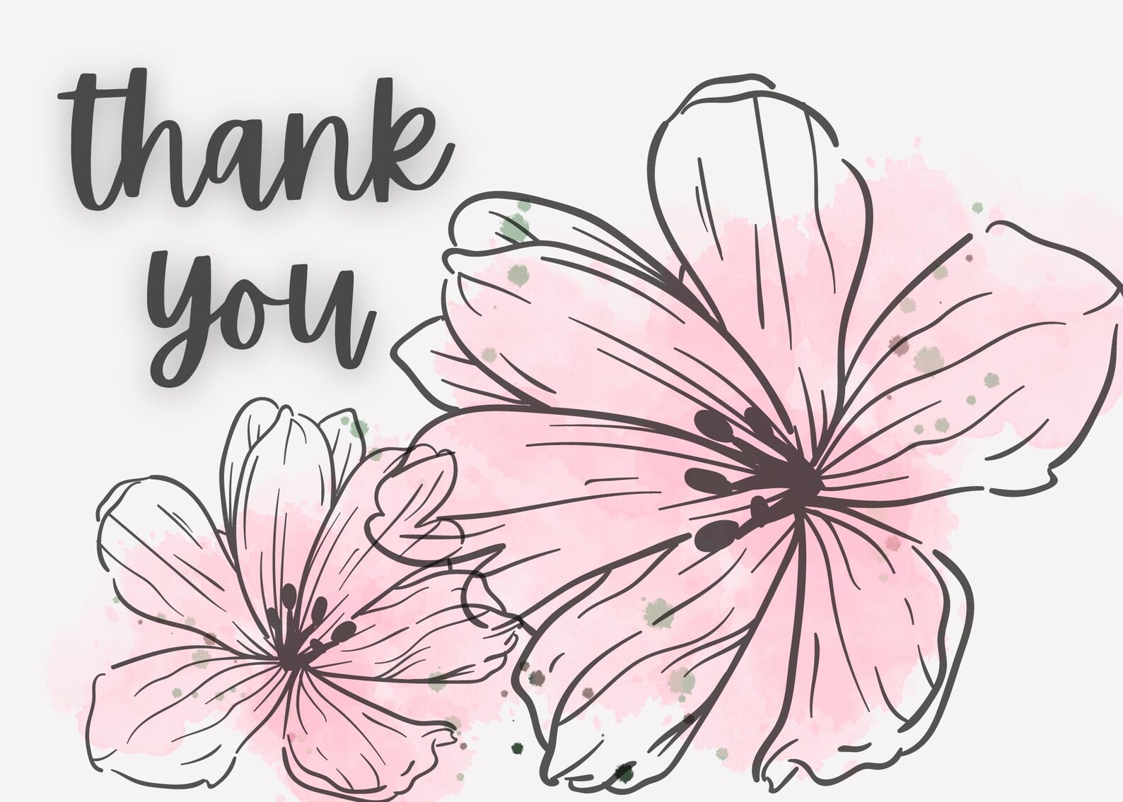 Thank You Card Template | Thank You Note Template | Thank You Card ...
