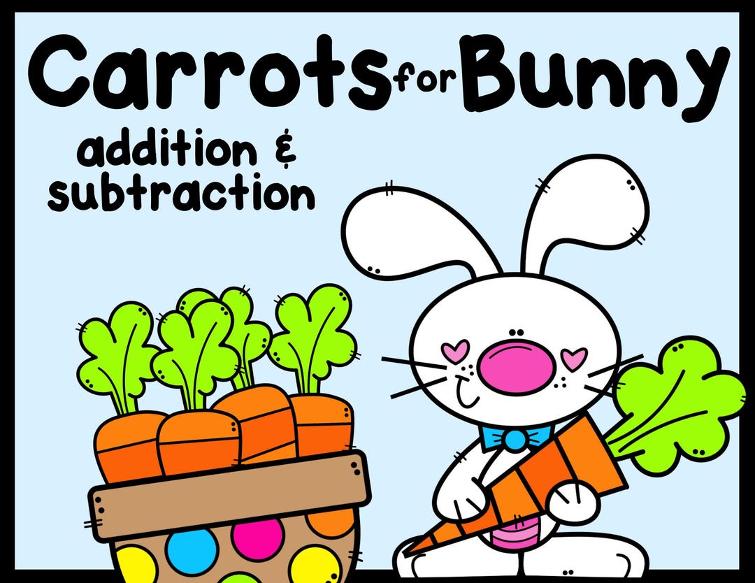 Carrots for Bunny | Early Math Activity - Etsy